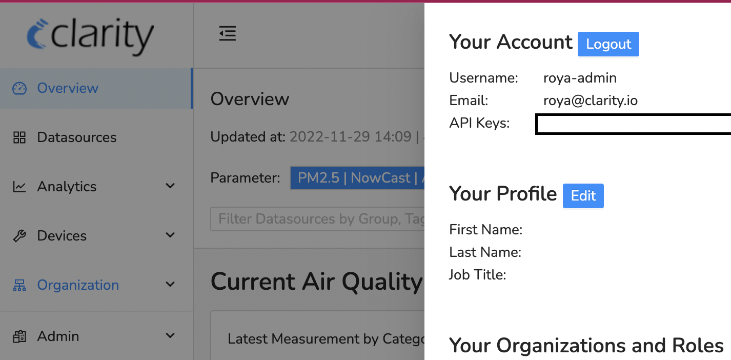 Finding Your API Key on Dashboard