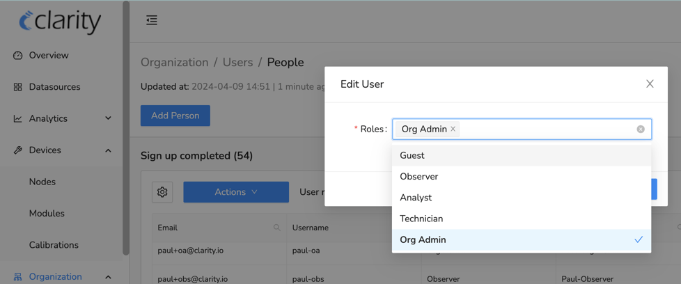 Managing your Organization's Users