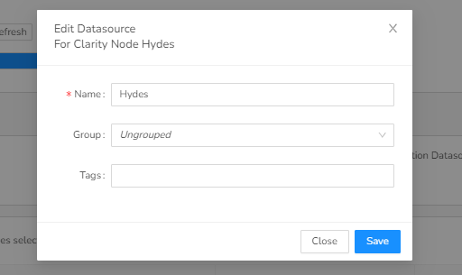 Datasource Management on Dashboard